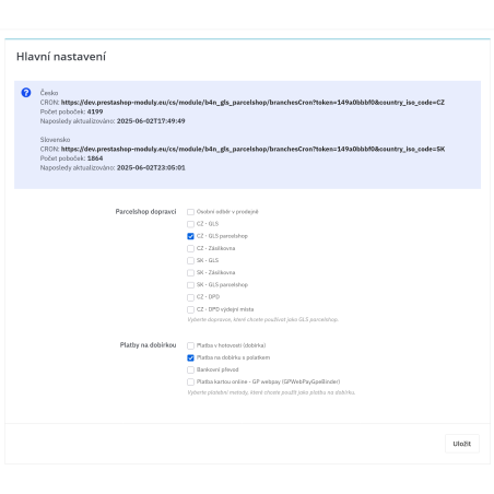 GLS Parcelshop - výdejní místa